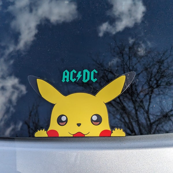 Pikachu Peeking / Peekabo Peekers Bumper Window Vinyl Decal Anime ...