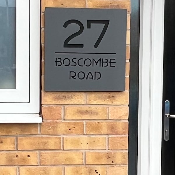 House Number Sign, Large Modern Circle Plaque 20cm Original and Unique ...