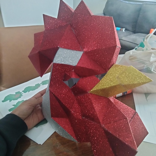 Make Fox Mask,diy Animal Head,3d Polygon Masks,instant Pdf Download ...