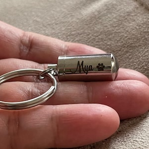 Custom Cremation Keychain Urn for Human and Pet Ashes, Personalized ...