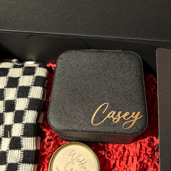 Travel Jewelry Box Custom Honeymoon Gift Proposal Bridesmaid Gift ...