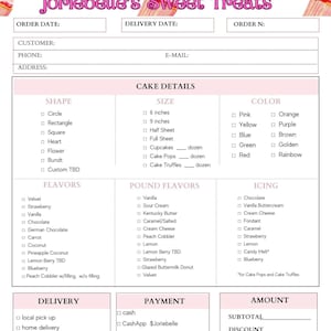 Order Form Editable Crafters Order Form Template Etsy Shop Craft ...