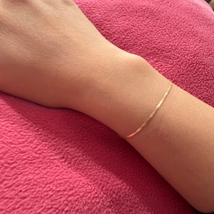 Solid 14K Gold ITALIAN Herringbone, 1.25mm Spring Ring Clasp, 2.5mm ...