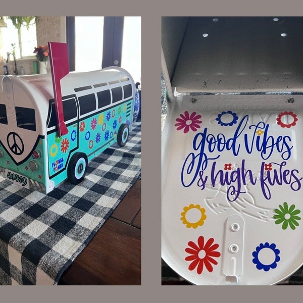 Large-size Mailbox Camper Van Mailbox (VW Camper Van Vibes) Custom. I ...