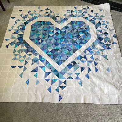 PAPER Exploding Heart Quilt Pattern by Slice of Pi Quilts fat Quarter ...