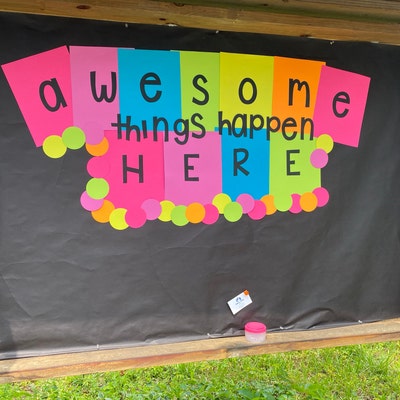 Back to School Bulletin Board Amazing Things Happen Here Bulletin Board ...