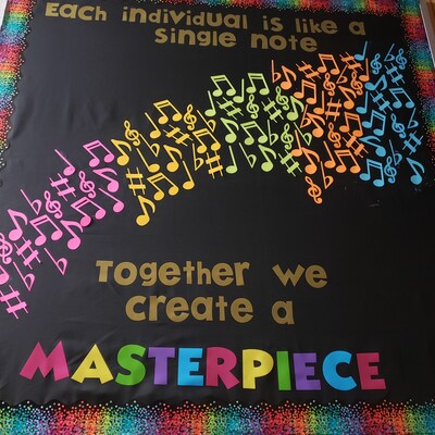 24 Pieces Music Notes Paper Die Cut Shape Cut Outs for Bulletin Boards ...
