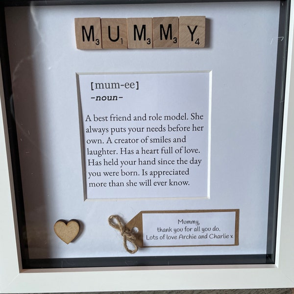 Personalised Mum Frame. Mother Meaning Frame. Mother’s Day Gift. - Etsy UK