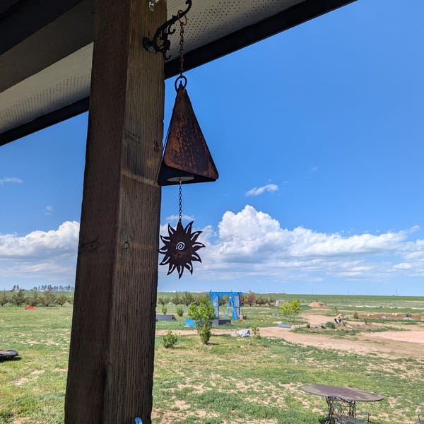 Large Tree Wind Bell With Bear or Pinecone. I Use a Wooden Clapper for ...