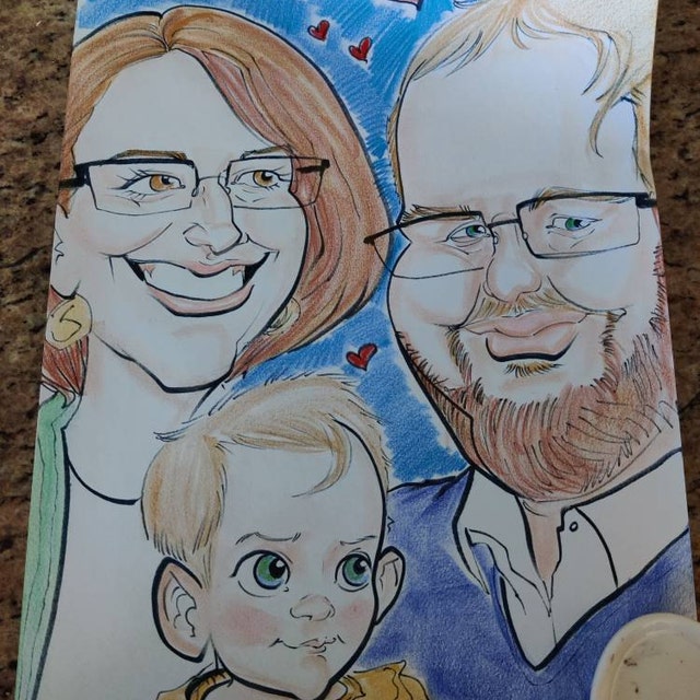 Handmade Custom Hand Painted Airbrush Caricature by WACKYFACES