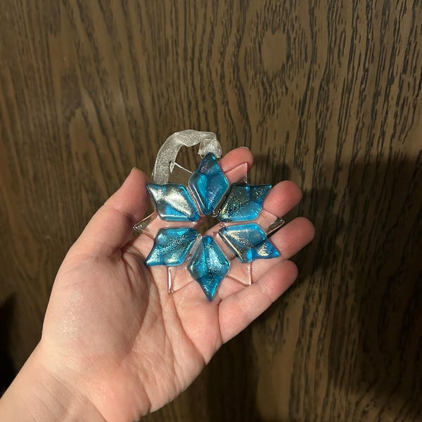 Light Bulb Ornament, Fused Glass, Handmade, Unique, Handcrafted, Glass ...