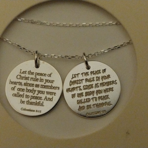 Bible Verse Necklace, Minimalist Pendant, Scripture Jewelry, Christian ...