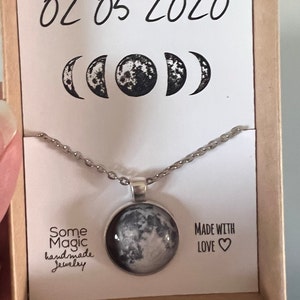 Custom Moon Phase Necklace Custom Birth Moon Personalized - Etsy