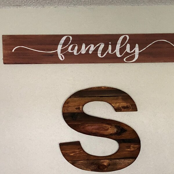 Large Wood Letters, Rustic Letter Cutout, Custom Wooden Wall Decor ...