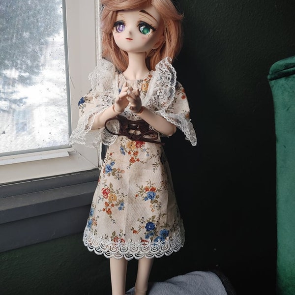 1/4 MSD BJD Unoa Doll Country Romantic Forest Girl Mori Style One Piece ...