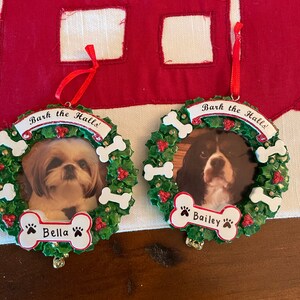 Pet Picture Frame Dog Pet Frame Personalized Christmas Ornament in ...