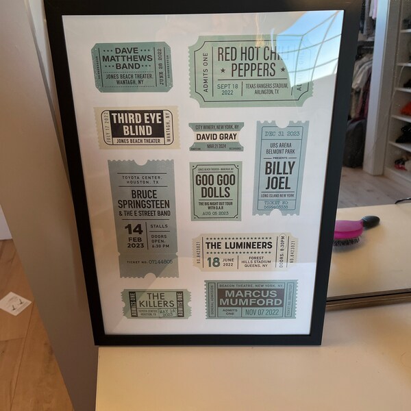 Digital Download Personalised 5 Retro Gig Ticket Print Bespoke Theatre ...