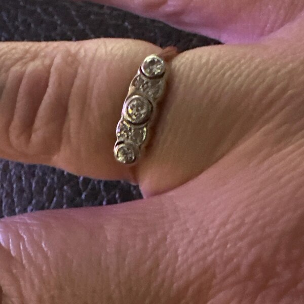 Antique Victorian 18K Gold Locket Ring, Black Enamel Leaf and Scroll ...