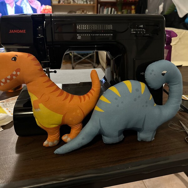 Cut and Sew Dinosaur Fabric Panel “DINO FRIENDS” | Fabric Cut and Sew ...