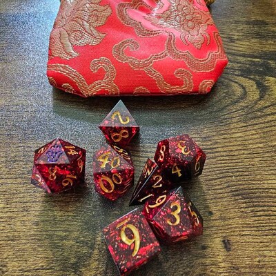 Death's Rebuke Dice Set for Dnd 7 Piece Sharp Edge Resin Dice Set ...