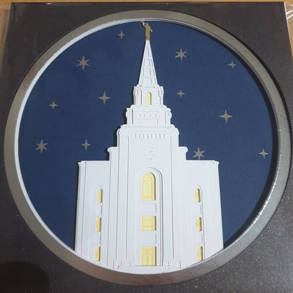 Layton Utah LDS Temple 3D Shadow Box - Etsy