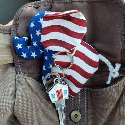Fabric Patriotic Elephant, Republican GOP Keychain, Ornament, Accessory ...