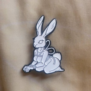 Rope Bunny Boy Bdsm Themed Kinky Enamel Pins - Etsy