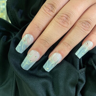 Handmade Doja Press on Nails Y2k Style Nails / Punk Nails / - Etsy