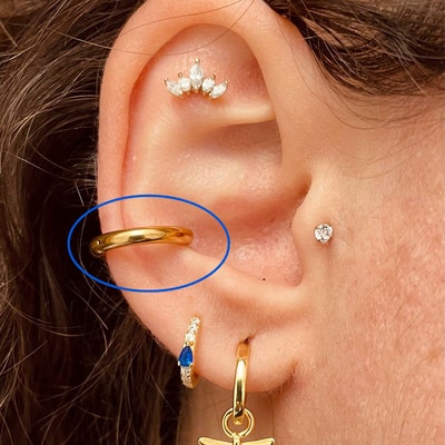 Birthstone Piercing, Tragus Earring, Personalized Jewelry, Birthstone ...