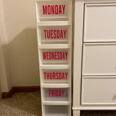 Days of the Week Label Set decals Only - Etsy