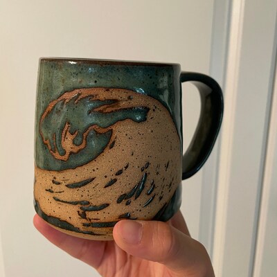 Ocean Wave Mug Surf Mug Blue Wave Mug Coastal Living Mug Husband Gift ...