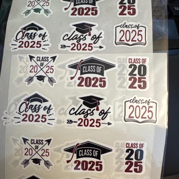 Class of 25 Sticker SHEET |graduation Sticker | Sticker | Class of 2025 ...