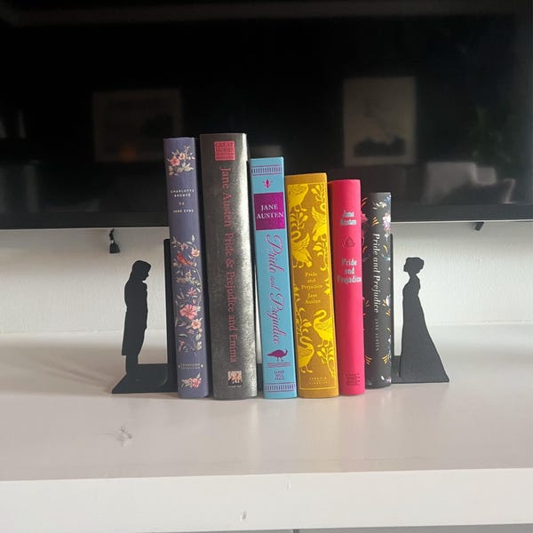 Jane Austen Pride and Prejudice Bookends 3D Printed PLA - Etsy