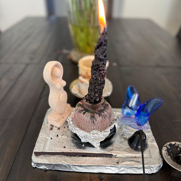 Black Ritual Candles, Black Ritual Candles, Cleaning Candle, Altar ...