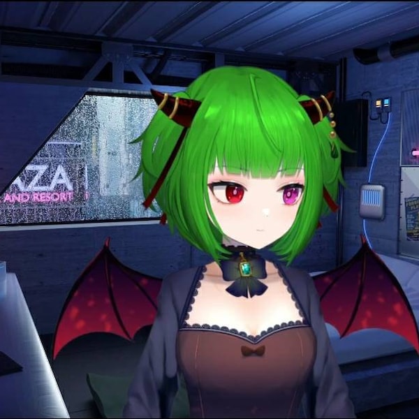 Live2d Vtuber Model for Commercial Use! the Evil Demon (ready to Use ...