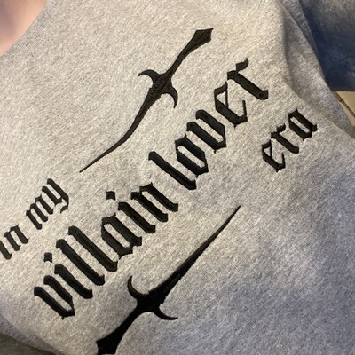 In My Villain Lover Era Embroidered Sweatshirt Bookish Merch Romance Reader Booktok Bookstagram ...