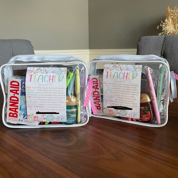 Back to School Survival Kit Gift Tag, Welcome Back First Day, Gift for ...