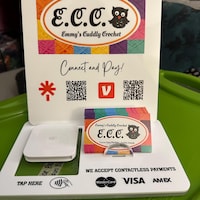 Custom Logo Social Media & Square Reader Holder Booth Display Market ...