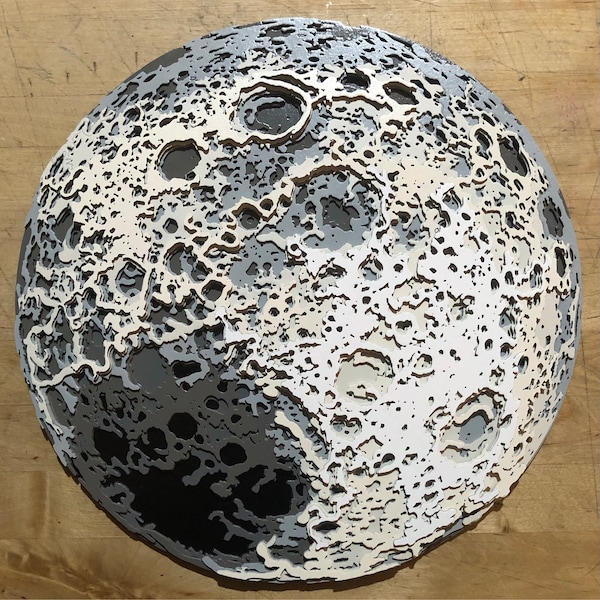 7 Layers Multi Layer Full Moon Laser Cut 3D File SVG Detailed Moon ...
