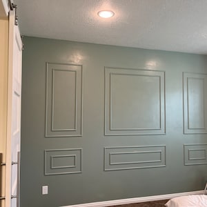 Decorative Wainscot Panel, Wall Moulding Design, Ready Cut Molding Kit - Etsy