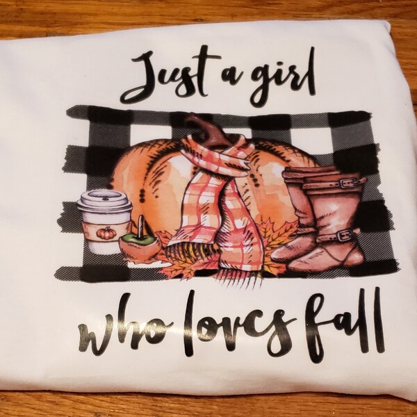 Just a Girl Who Loves Fall Png,fall Sublimation Designs Downloads ...