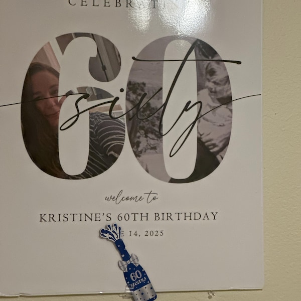 EDITABLE 60th Birthday Welcome Sign Look Who's 60 Welcome Poster ...