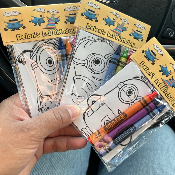 Minions Coloring Packs | Coloring Pages | Minions Party Favor for Kids ...