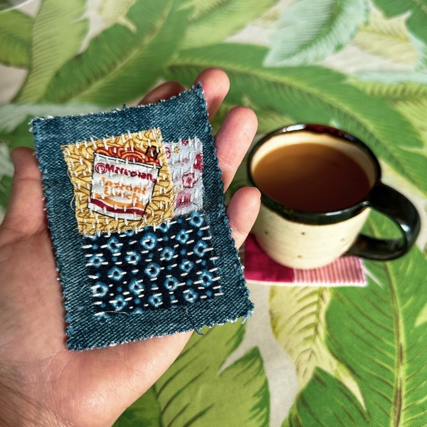 Boro Sashiko Patchers Japanese Fabric Collage Patches Mending Stitch ...