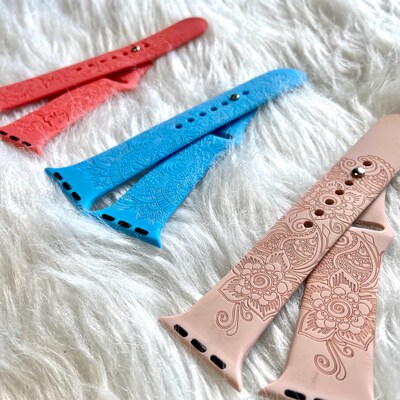 DIGITAL DOWNLOAD Hand-drawn Flower Paisley Watchband File, Svg, Watch ...