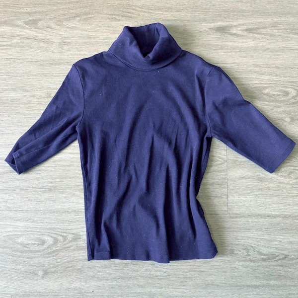 Mock Neck Top Pattern for Women, Turtleneck Top Sewing Pattern, Jersey ...