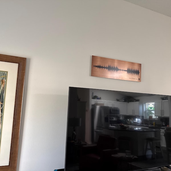 19th Anniversary Gift Bronze Anniversary Gift Song Soundwave Art Gift ...