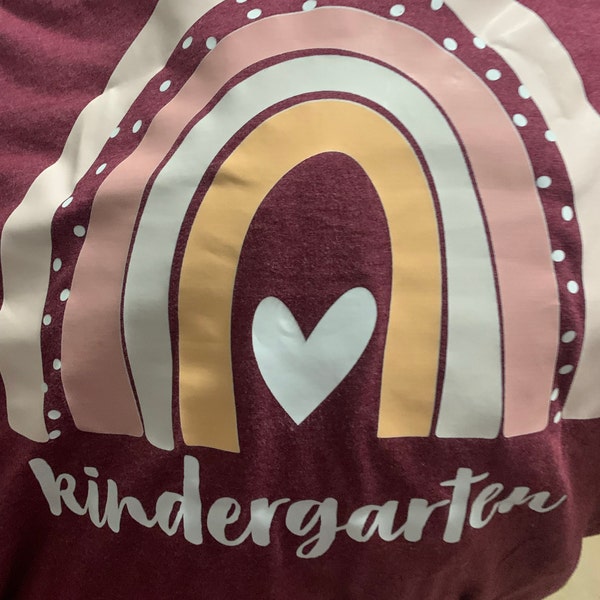 Kindergarten Rainbow Shirt, Back to School Shirt, Kindergarten Teacher ...