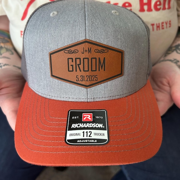 Personalized Groomsmen Hat With Name | Wedding Hats | Custom Leather ...
