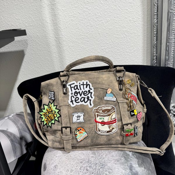Junk Bag, Vegan Leather Junk Purse, Custom Handbag, Personalized Gift ...